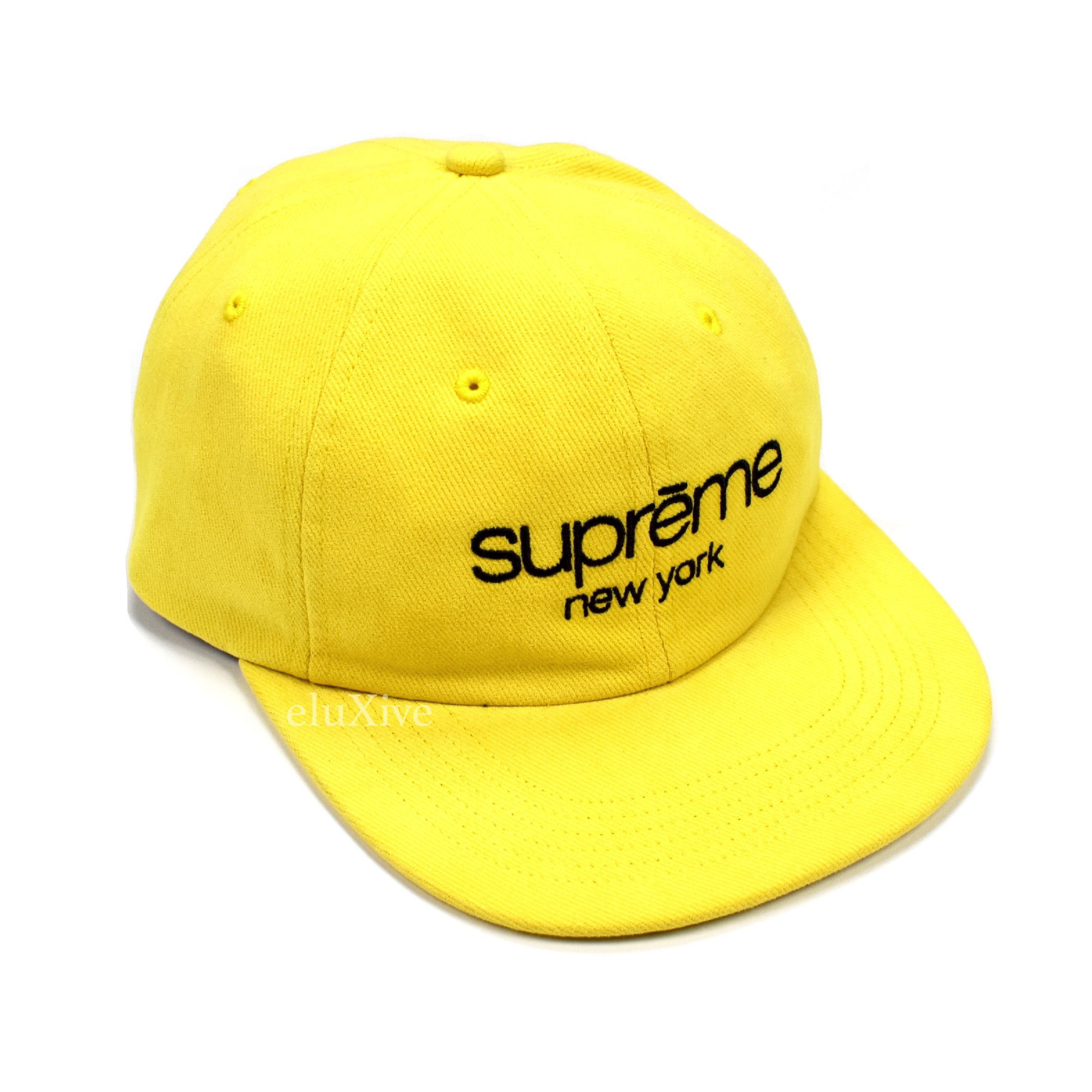 Supreme Yellow Classic Logo Embroidered Hat DS | Grailed