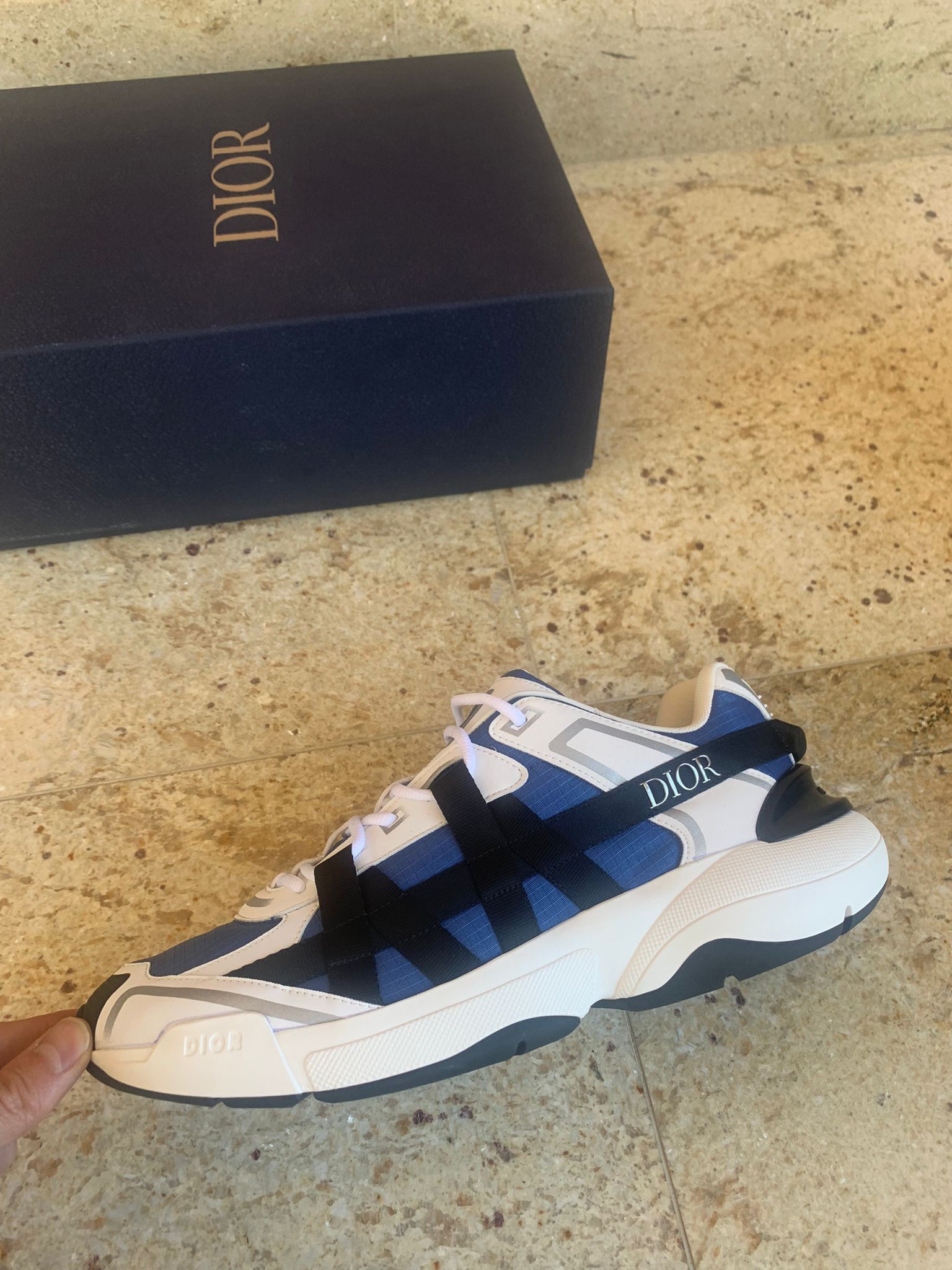 Dior B24 Runtek Sneakers in Blue Black | Grailed