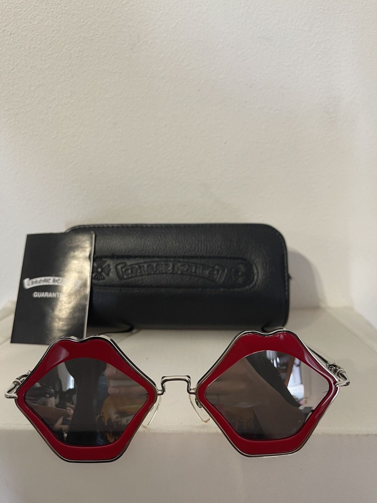 Chrome Hearts Chrome Hearts Matty Boy Red Chomper Sunglasses | Grailed