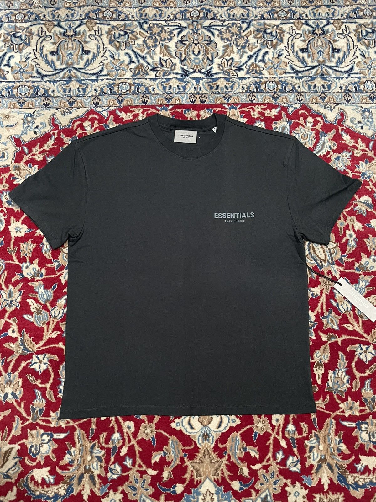 Essentials × FOG × Fear of God Fear of God Essentials Black T-Shirt ...