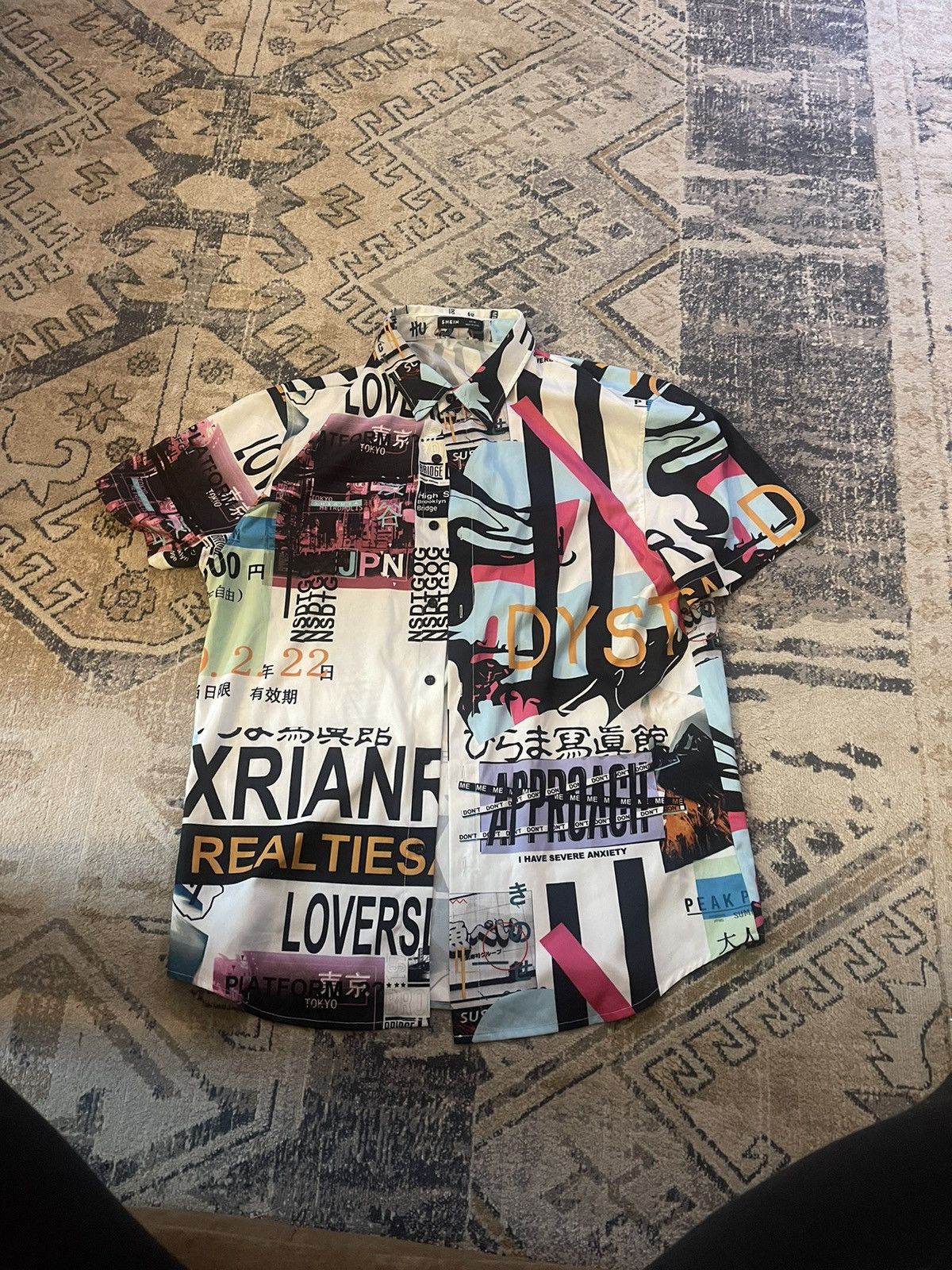 Vintage Multi Color Button Up | Grailed