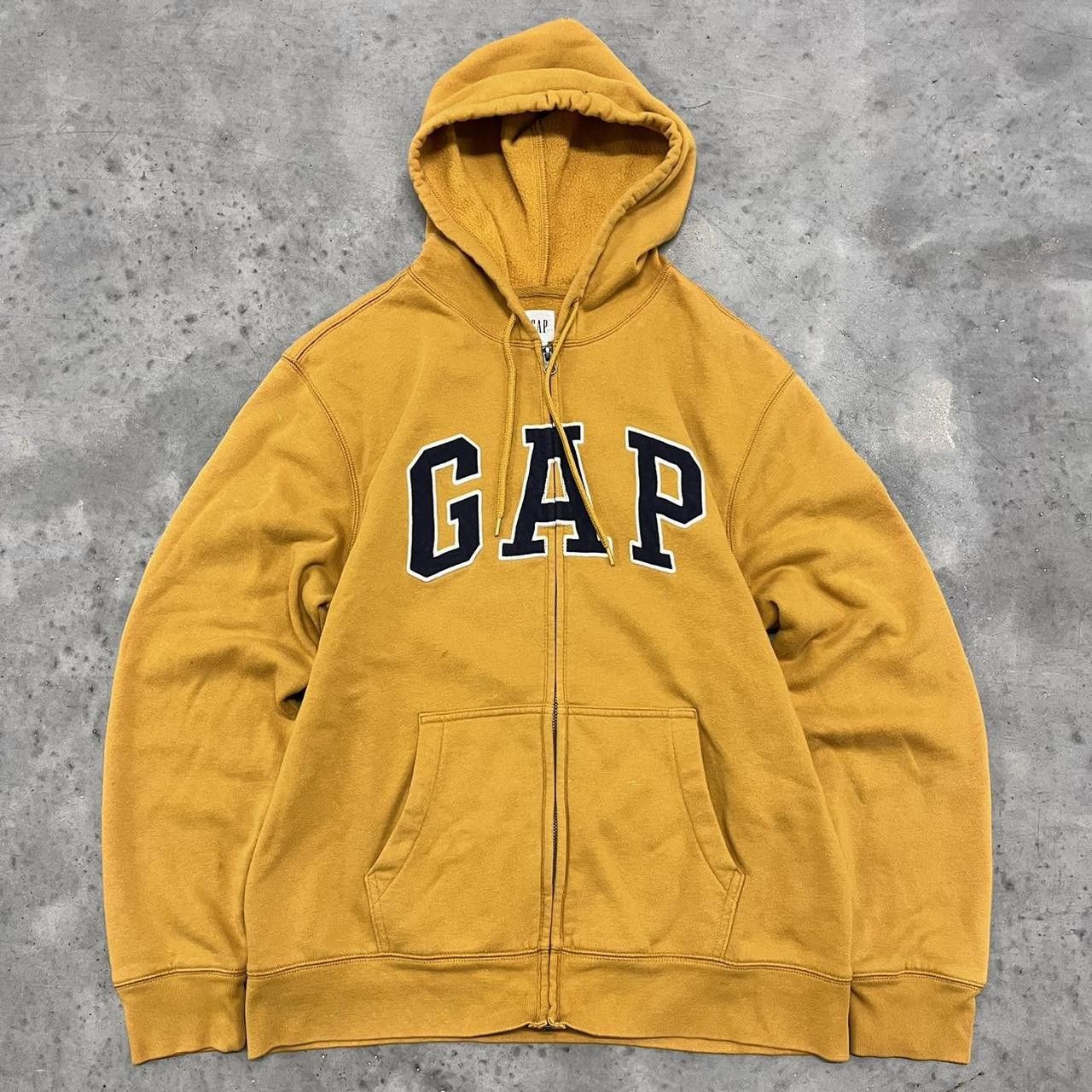 Gap Crazy y2k Yellow Gap Spellout Zip Up Hoodie. | Grailed