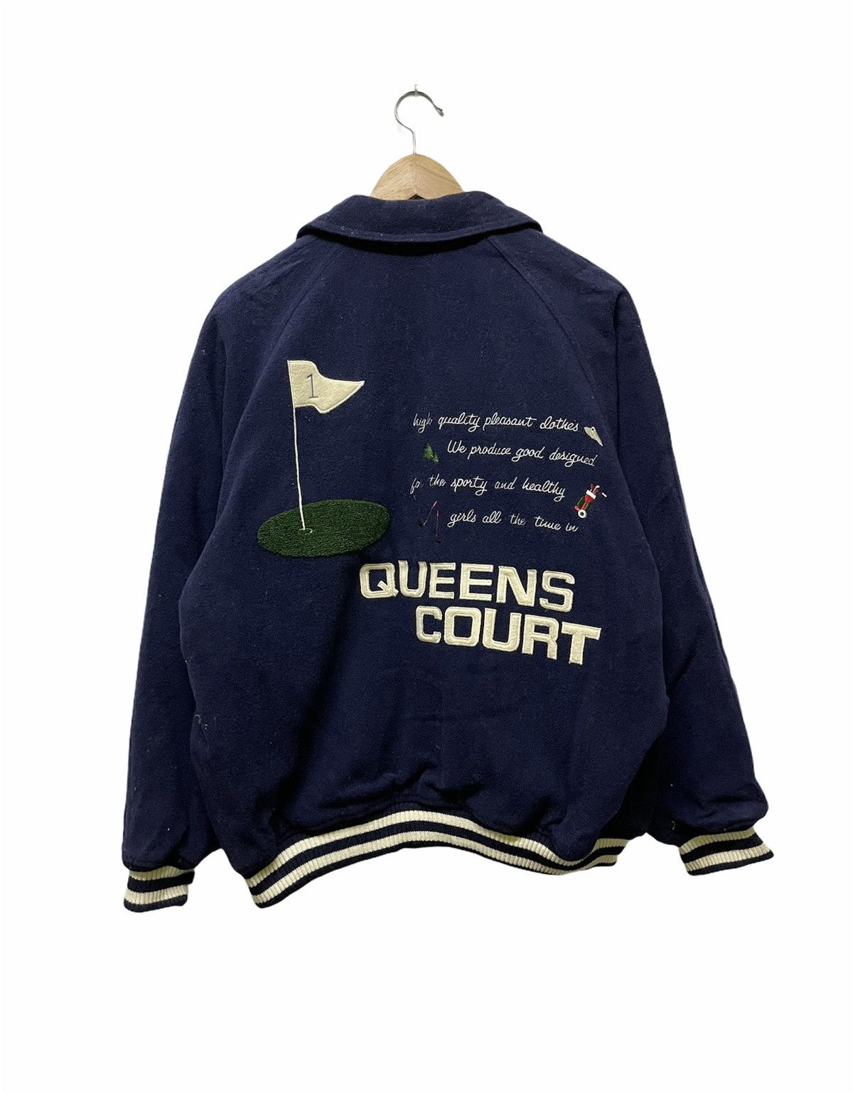 Bomber Jacket Vintage queens court bomber jacket | Grailed