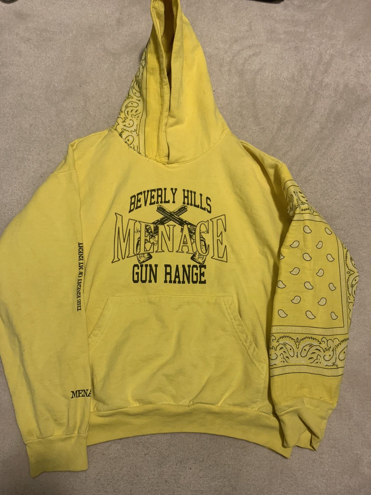 Menace Menace Gun Range Bandana Hoodie | Grailed