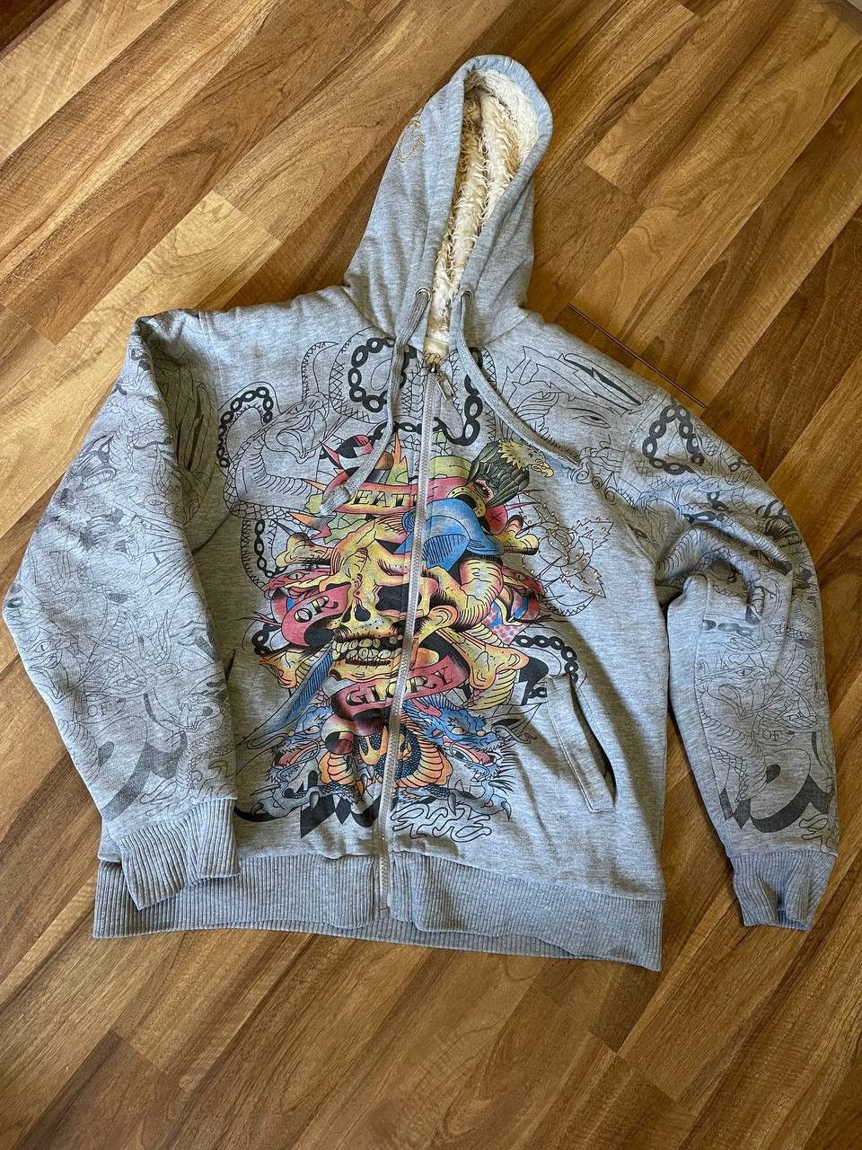 Ed Hardy × Streetwear × Vintage Vintage y2k really point hoodie | Ed ...
