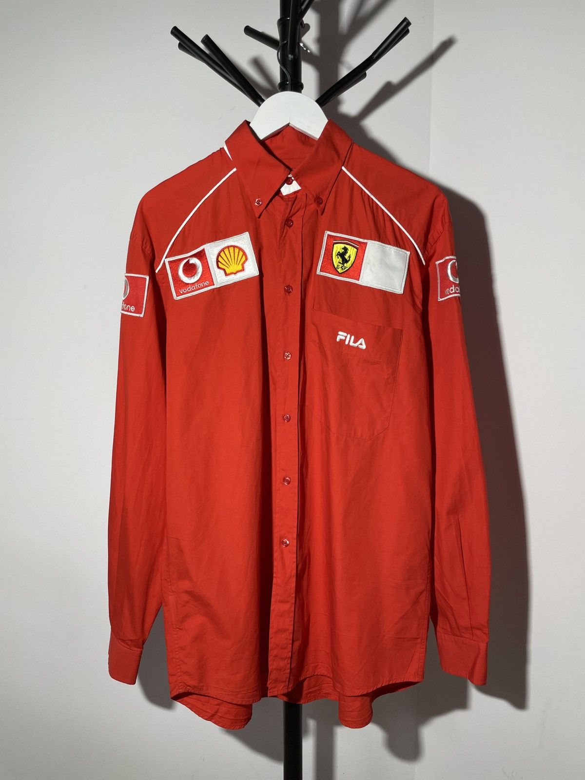 Ferrari Vintage Scuderia Ferrari Shell Racing Shirt | Grailed