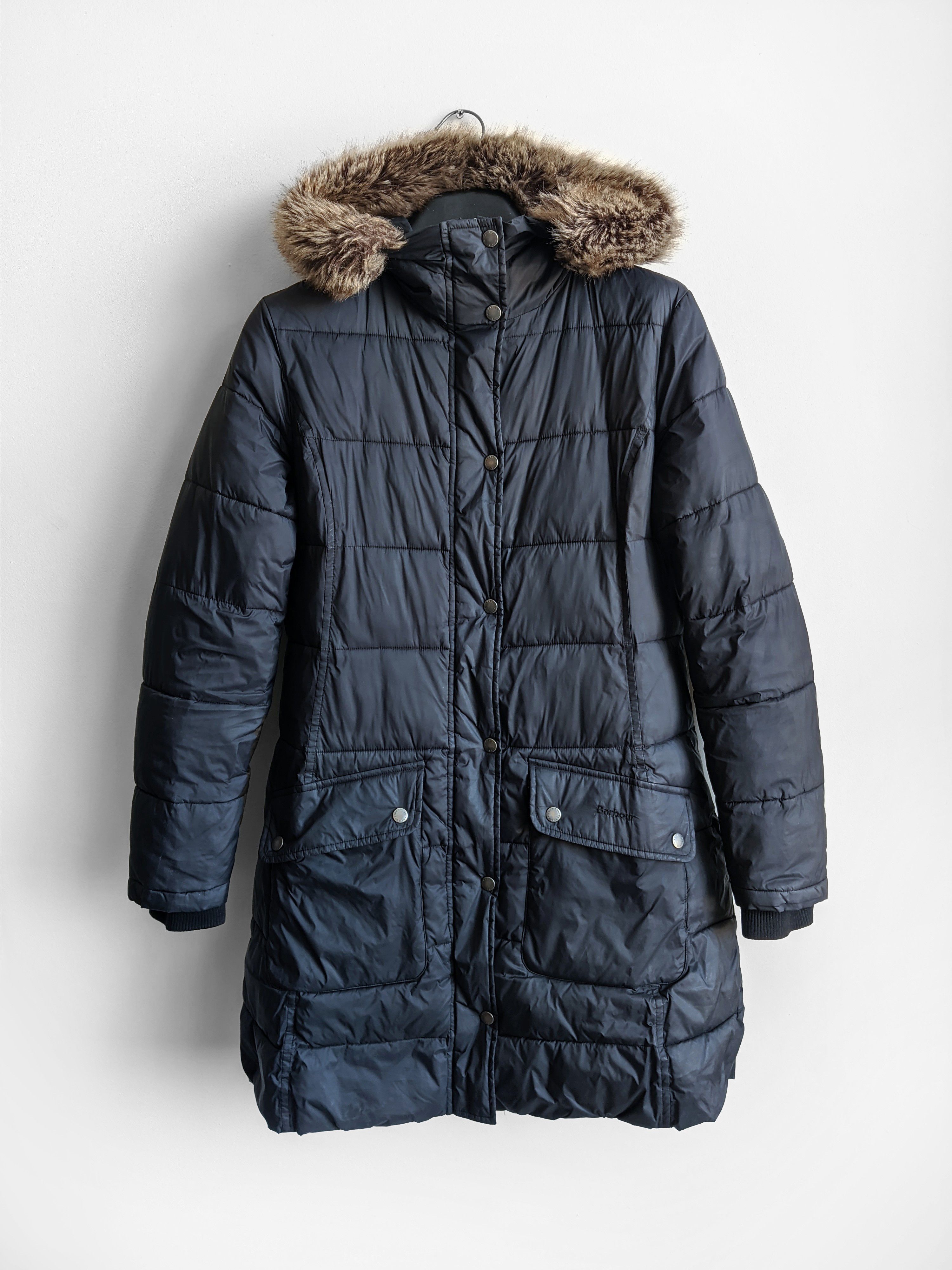 Barbour × Streetwear Barbour down jacket parka quilted fur | Grailed