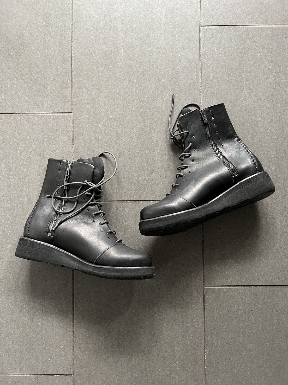 Devoa Calf Leather Zip Up Boot | Grailed