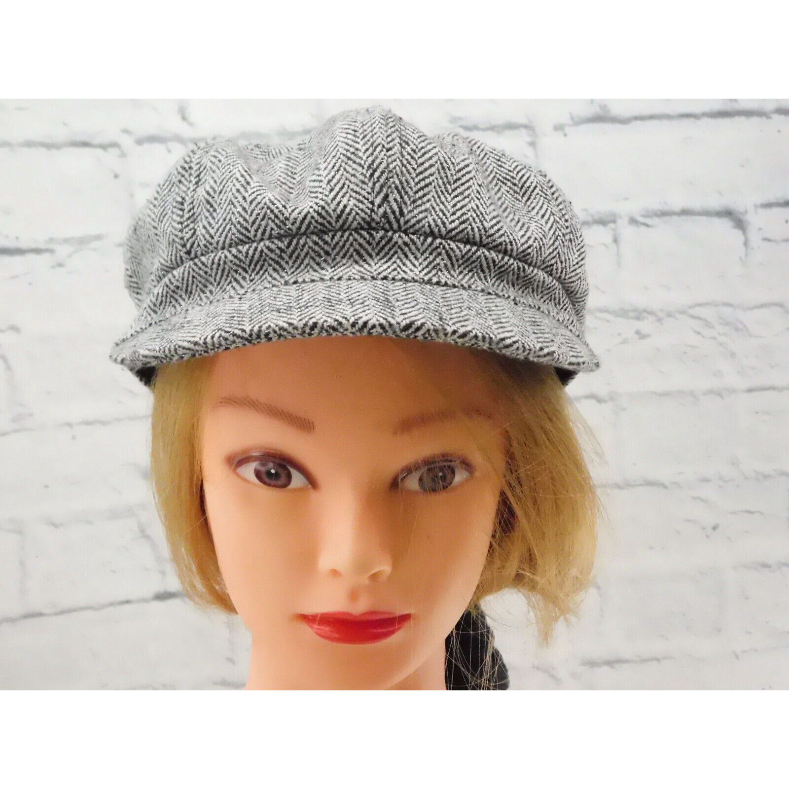 Joe Boxer JOE BOXER GATSBY HAT Gray Black White w/Interwoven Sparkling ...