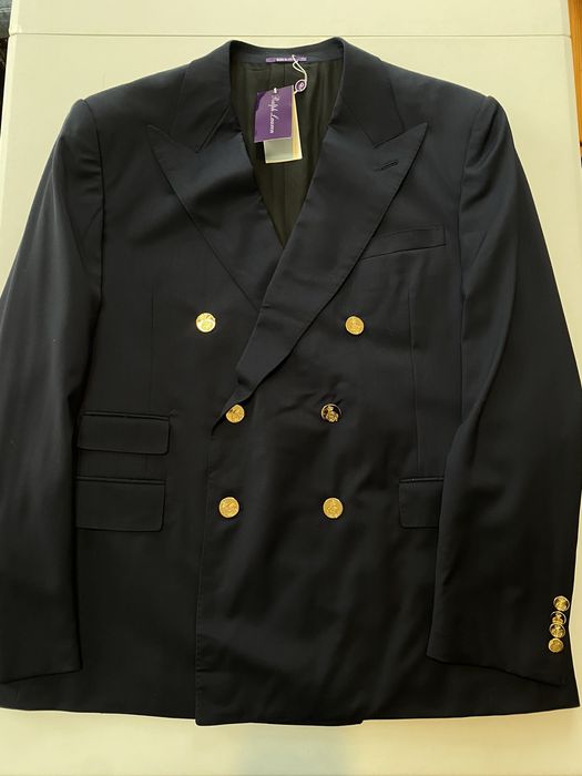 Ralph Lauren Purple Label Purple label Ralph Lauren Kent navy gold buttons blazer | Grailed