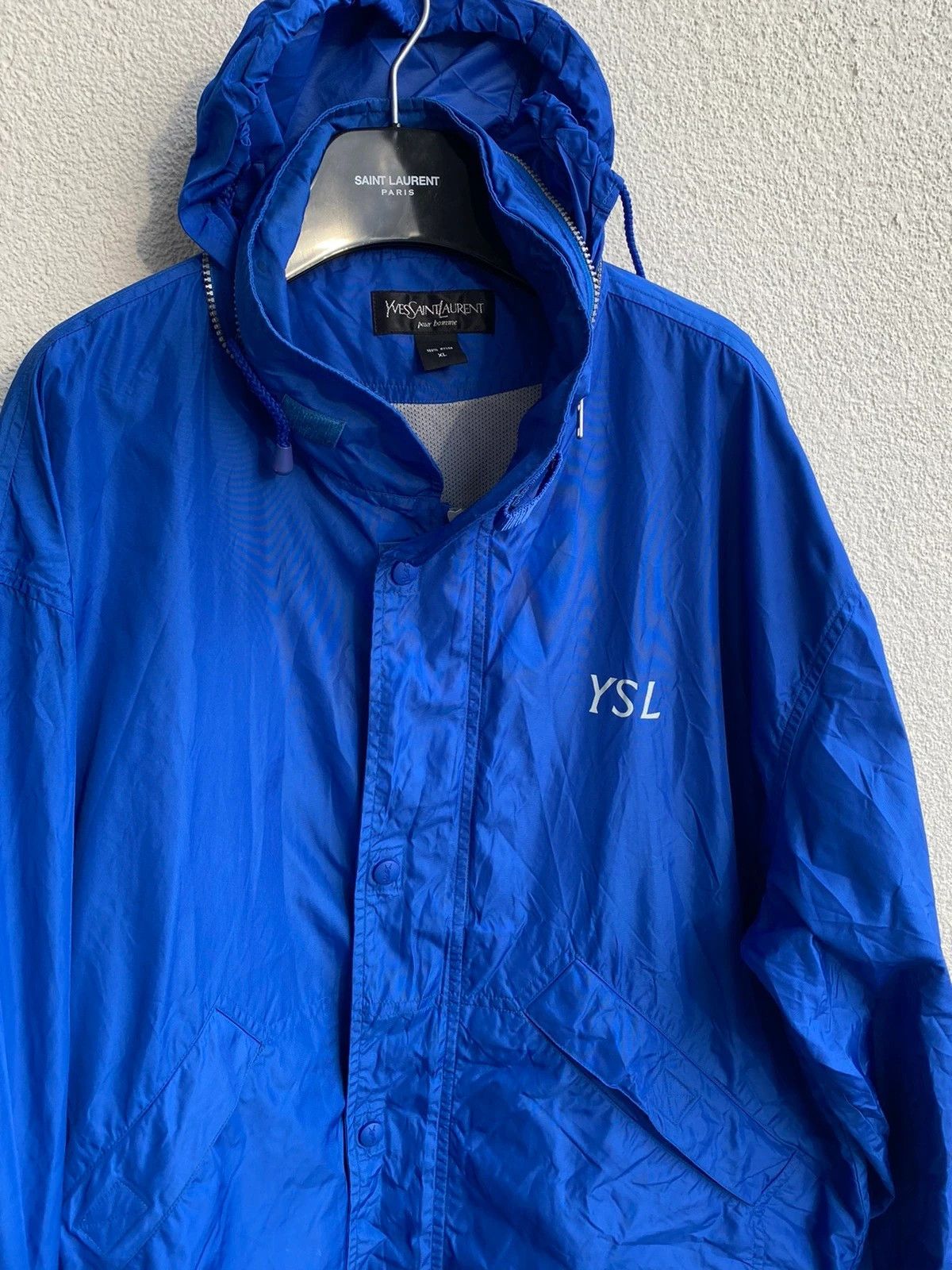 Vintage Rain YSL Jacket Nylon Hooded | Grailed