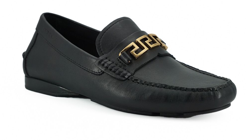 Versace Versace Black Calf Leather Loafers Shoes | Grailed