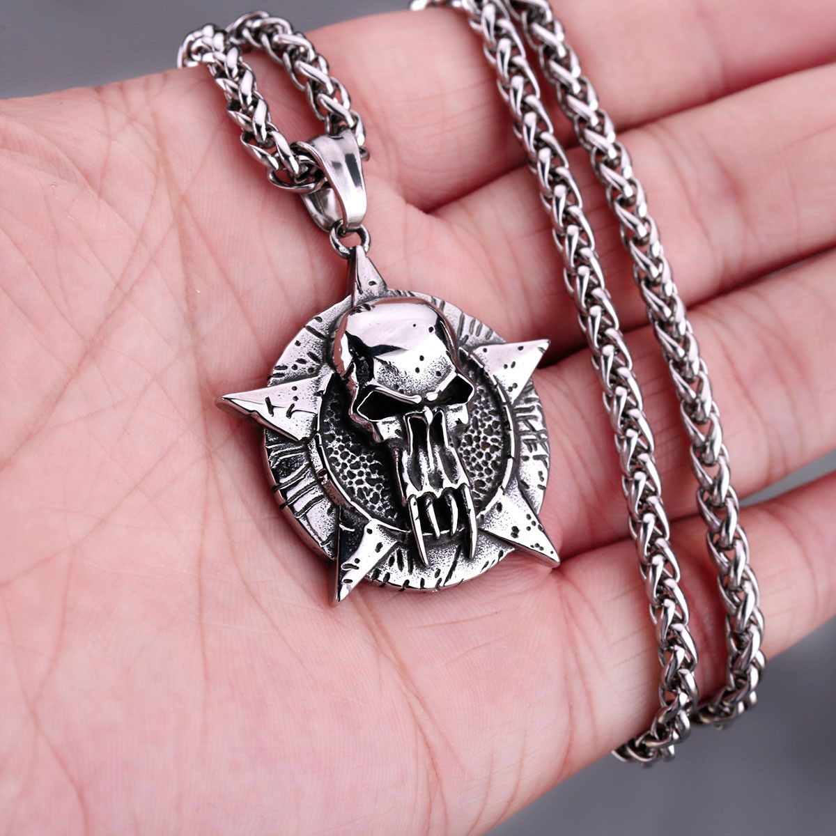 Custom Neo-Gothic Pentagram Skull Necklace | Grailed