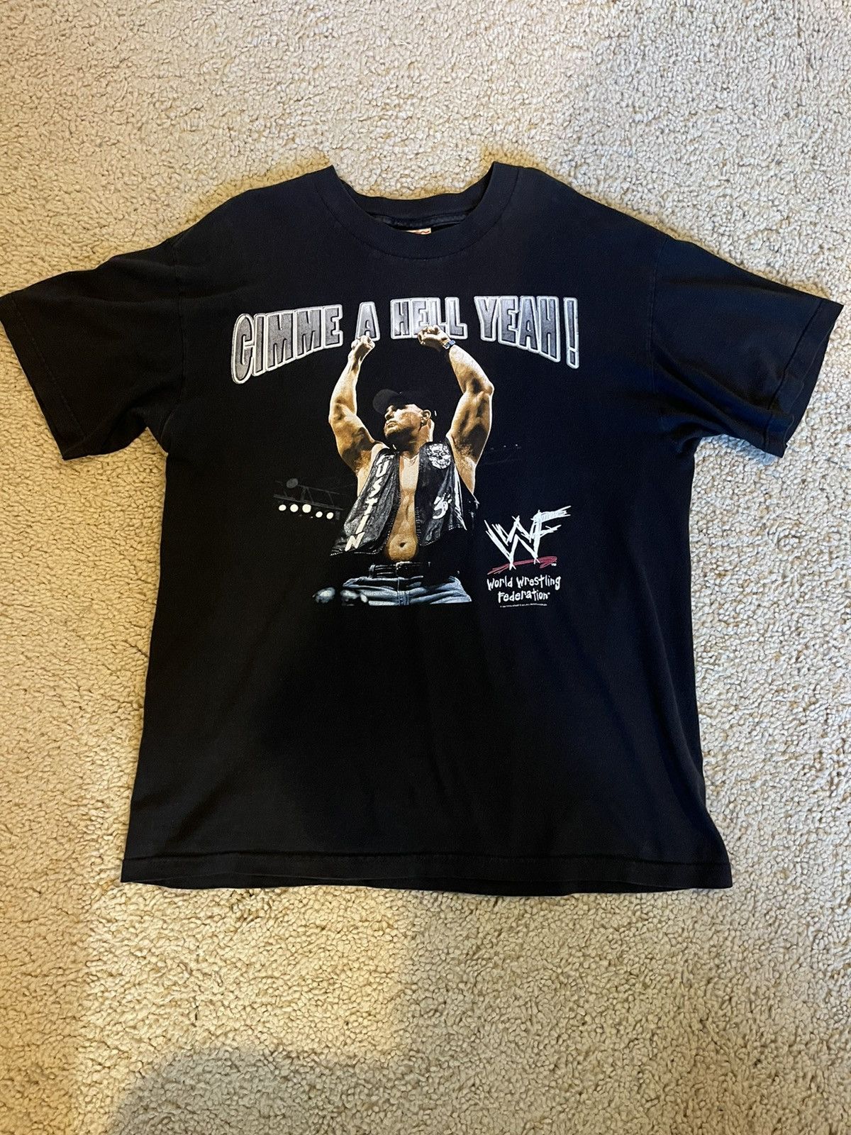 Wwf Vintage Stone Cold “Gimme A Hell Yeah!” T shirt | Grailed
