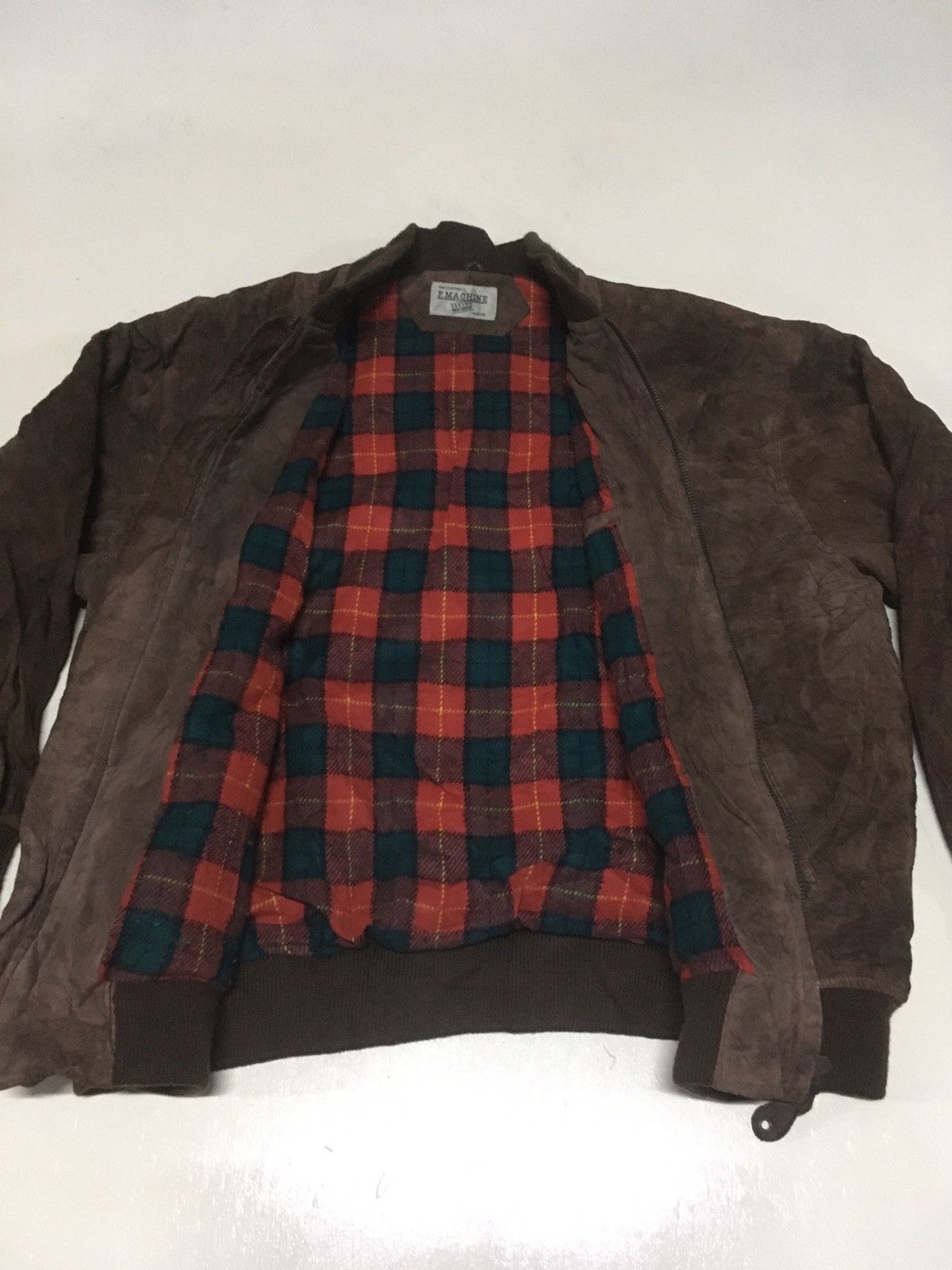 Bomber Jacket × Leather Jacket × Vintage Vintage flaying machine suede ...