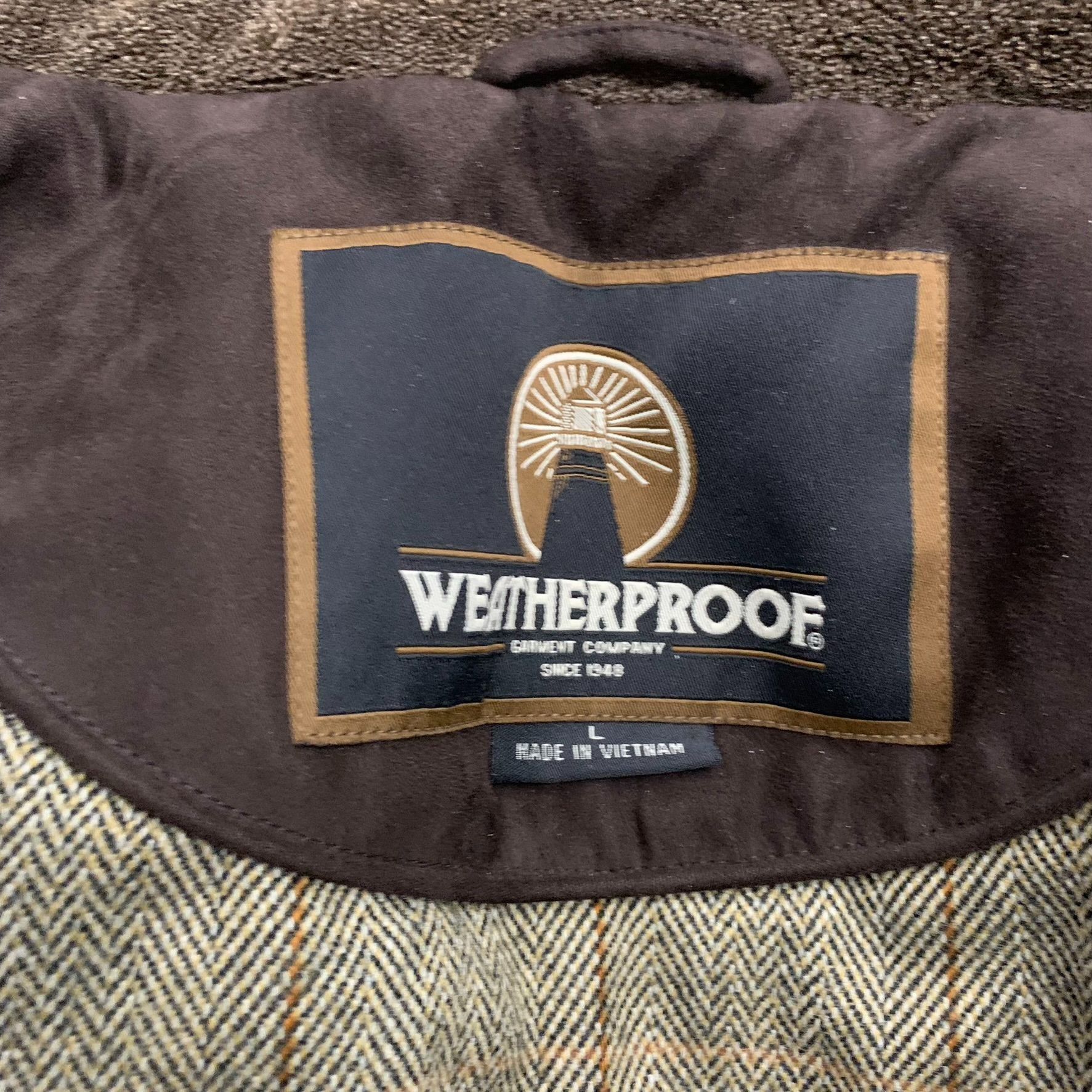 Weatherproof Vintage Weatherproof Faux Suede Jacket L Brown Double Zip ...