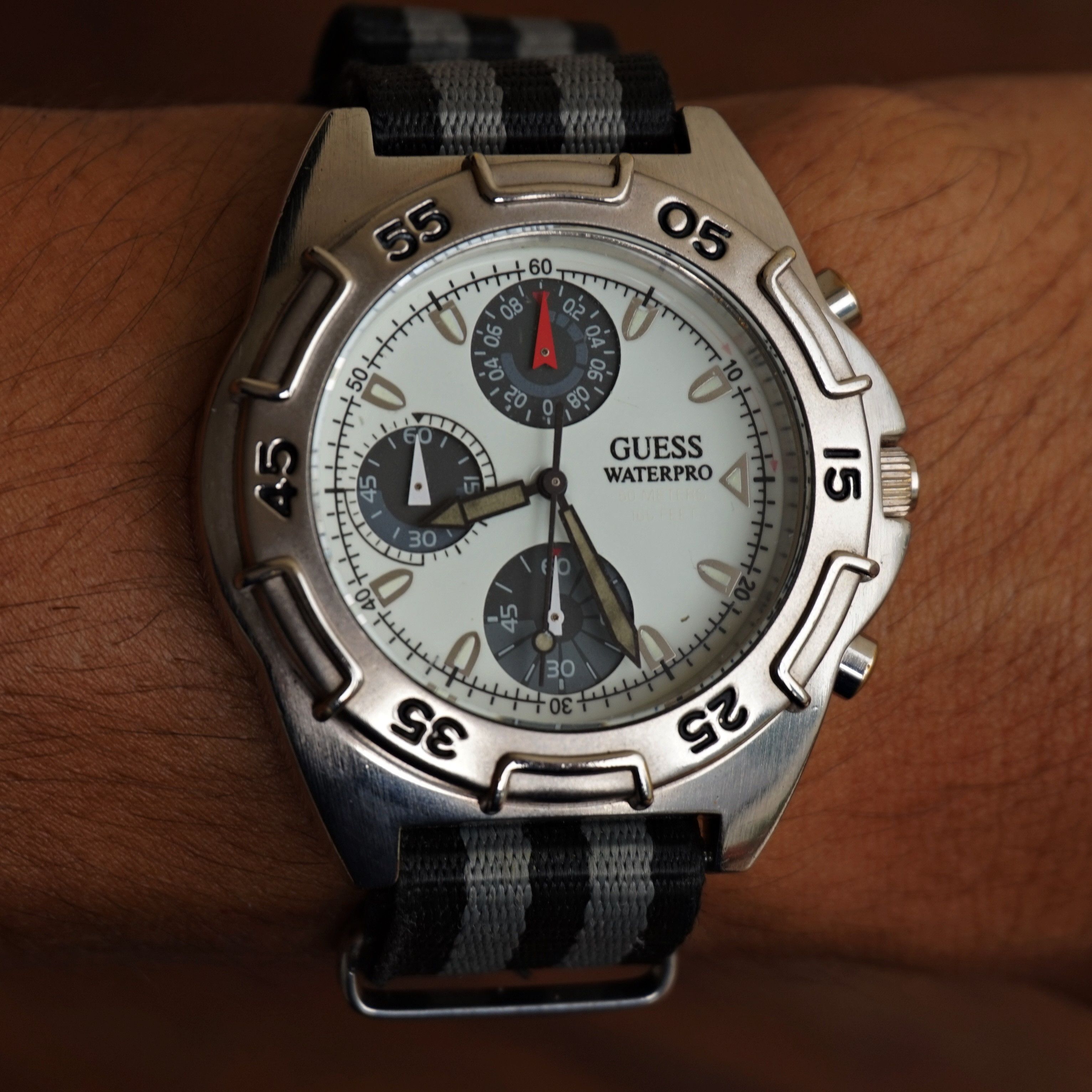 Vintage 1996 Guess Waterpro Chronograph Wrist Watches | Grailed