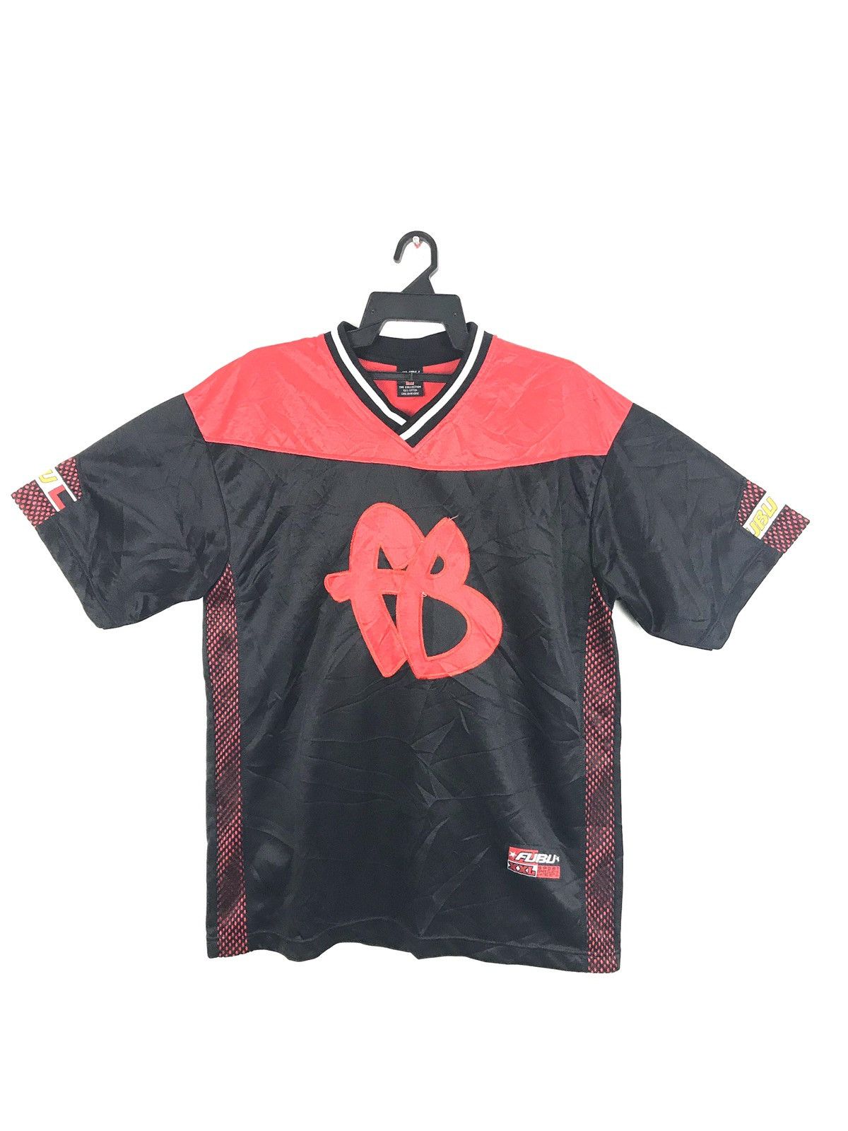 Fubu × Rap Tees × Streetwear Fubu Jersey FB Spell Out Big Size Logo Hip ...