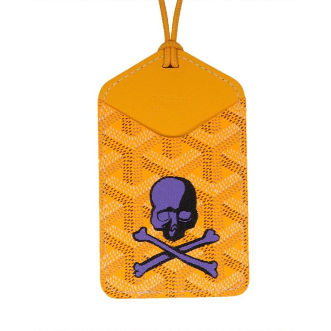 Goyard Yellow Purple Skull Cross Bone Mastermind Luggage Tag | Grailed
