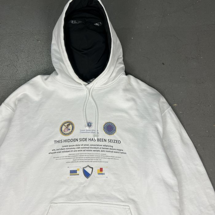 Vetements Vetements Hidden Side Seized Masked Hoodie | Grailed