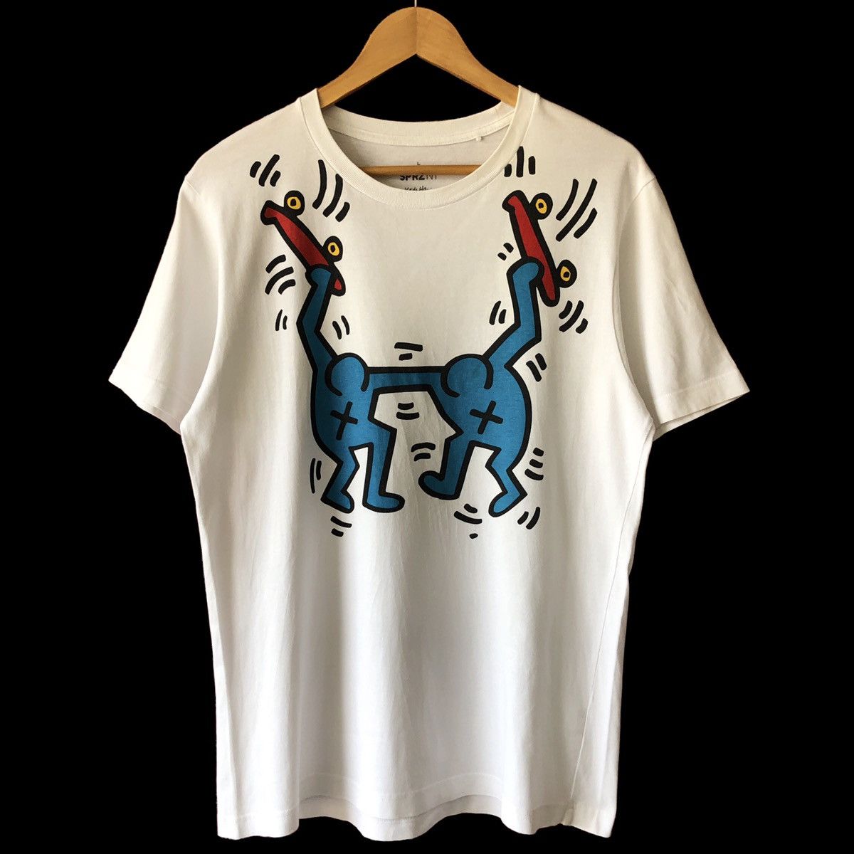 Keith Haring Keith Haring Skateboards Pop Art Uniqlo Big Logo Tee Shirt ...