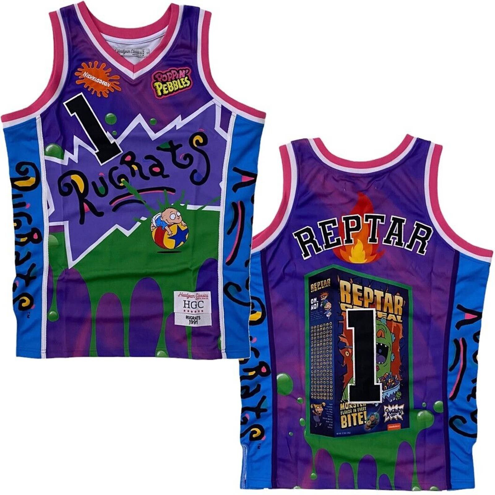 Generic Rugrats Nickelodeon Men's Headgear Classics Reptar Jersey | Grailed