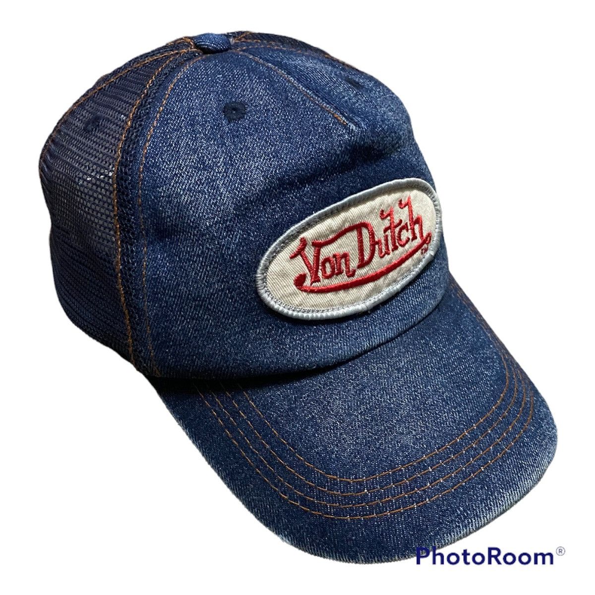 Trucker Hat × Vintage × Von Dutch Vintage Von Dutch Denim Trucker Hat ...