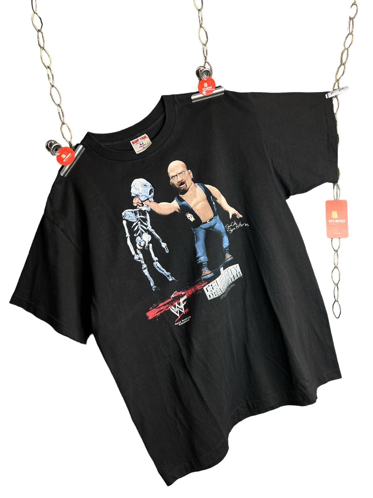 Vintage RARE Vintage 1998 WWF MTV Celebrity death match T-Shirt | Grailed