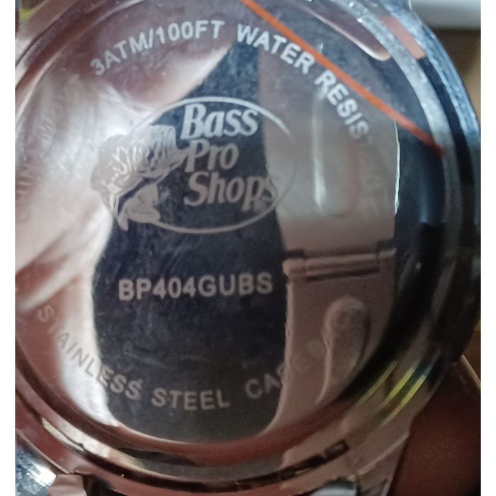 Vintage BASS PRO SHOPS Men's Wristwatch, Stainless steel band 30WR ...
