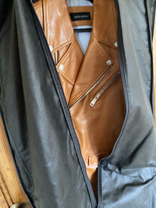 Dsquared2 SS11 Dsquared Dsquared2 tan leather biker jacket perfecto ...