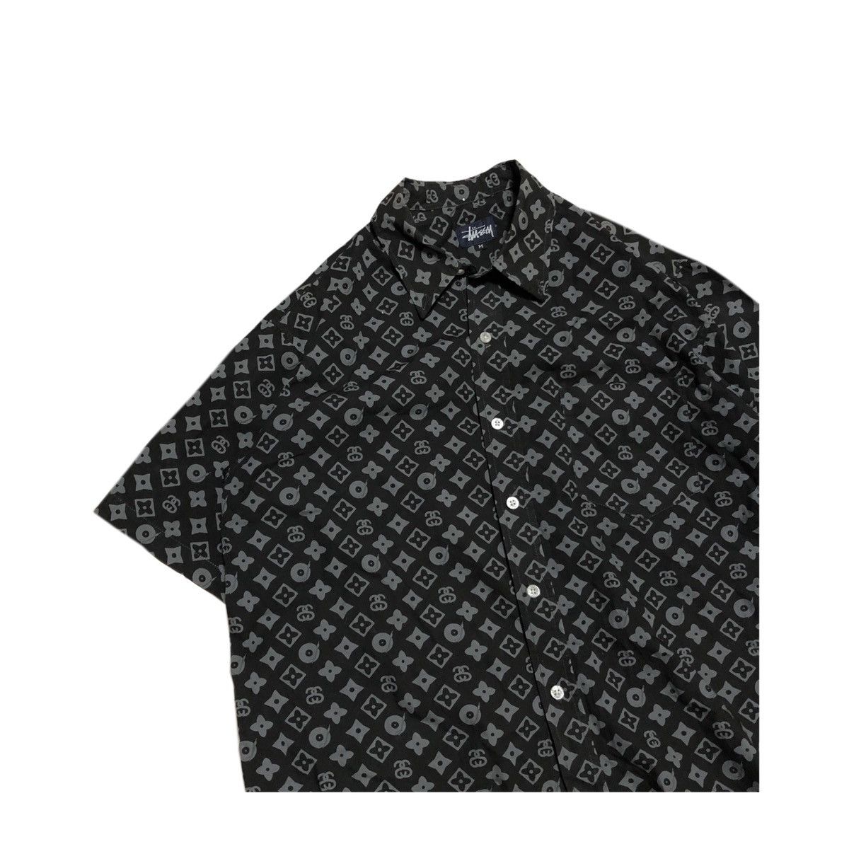 Stussy RARE Vintage Stussy Rip Off LV Monogram Shirt | Grailed