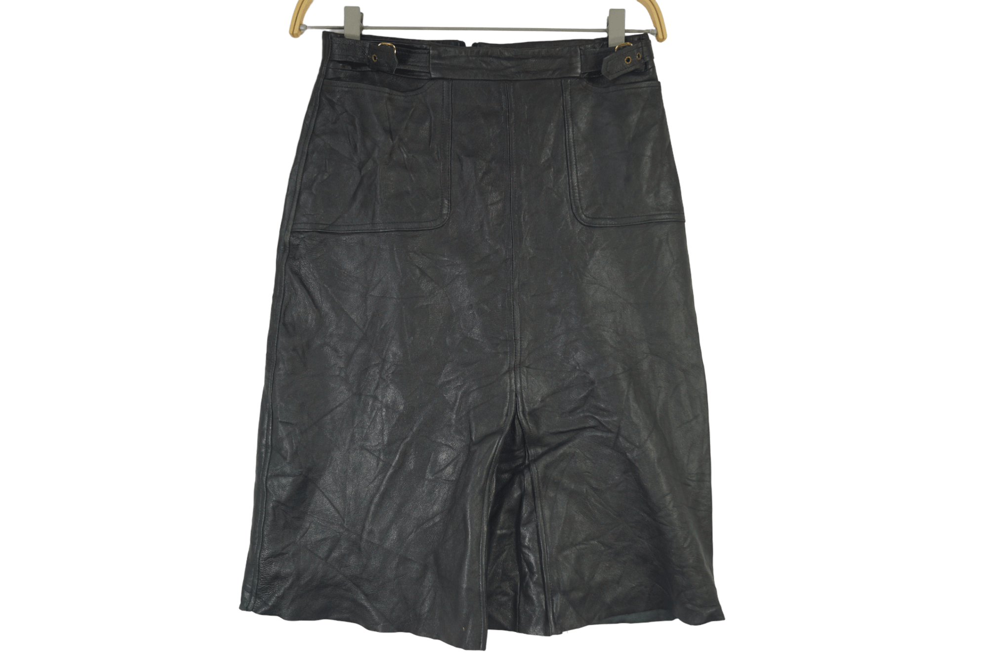 Vintage × William Barry William B Midi Skirt Leather Lamb Skin Buce ...