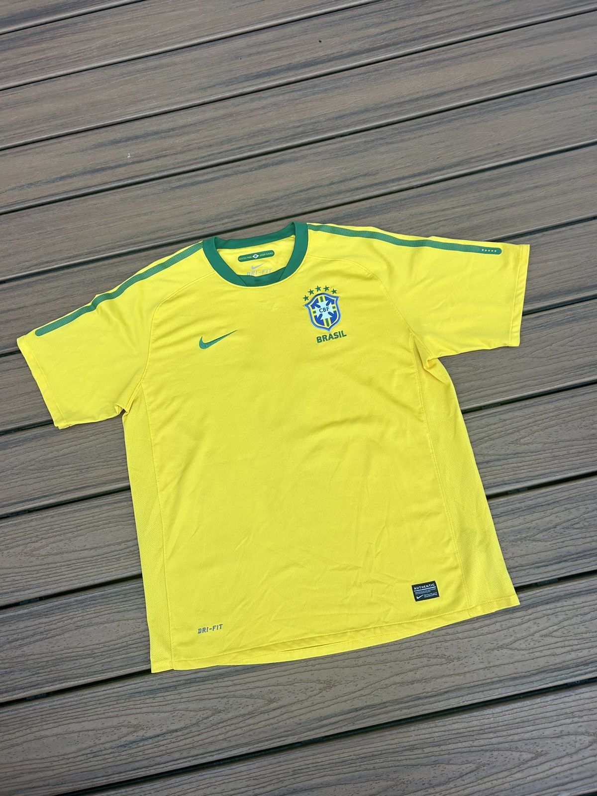 Nike Nike Yellow Green Brazil Luis Fabiano Soccer Jersey Kit | Grailed