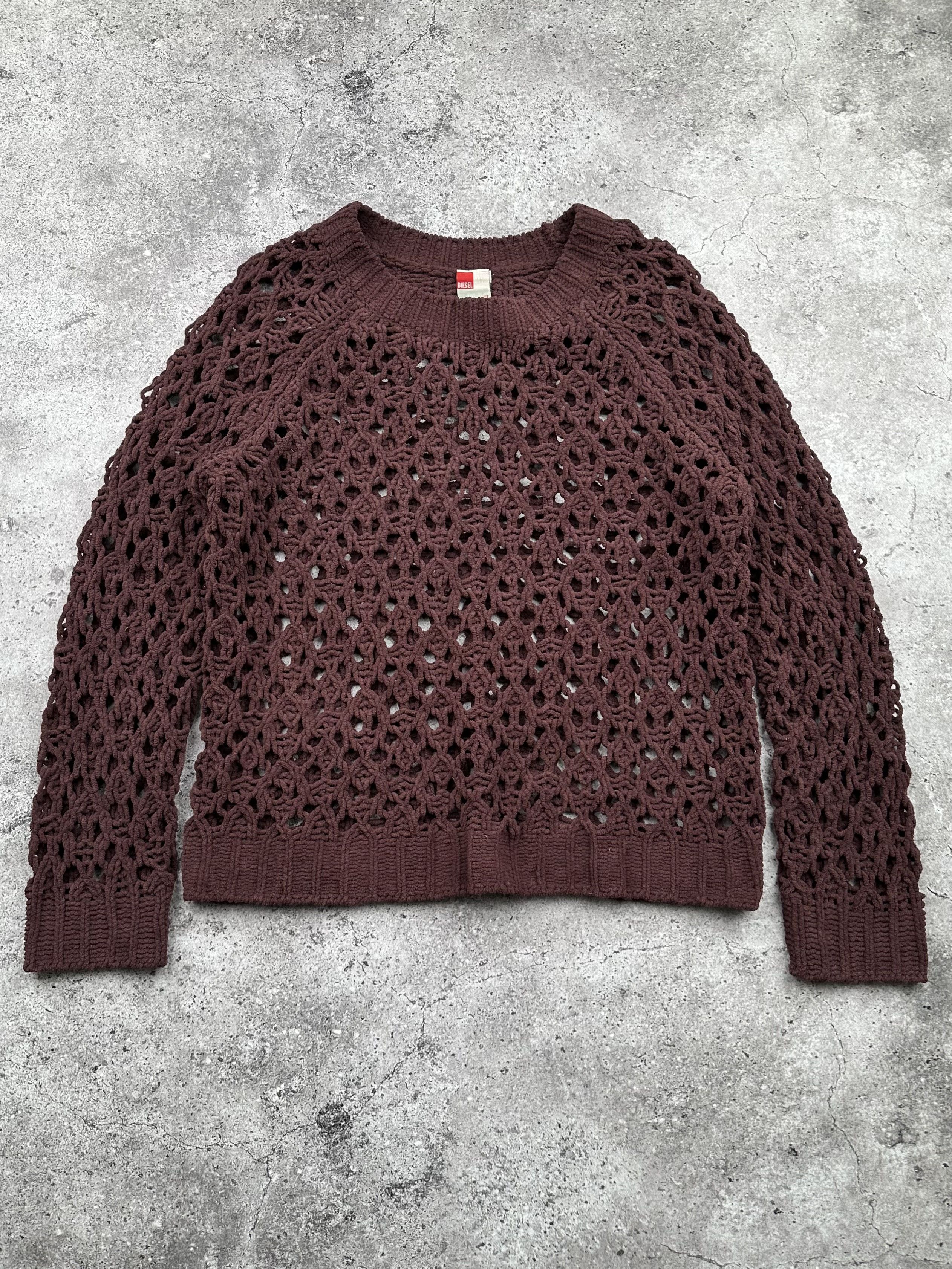 20471120 × Diesel × Vintage Diesel Vintage Amazing Mesh Knit Sweater ...