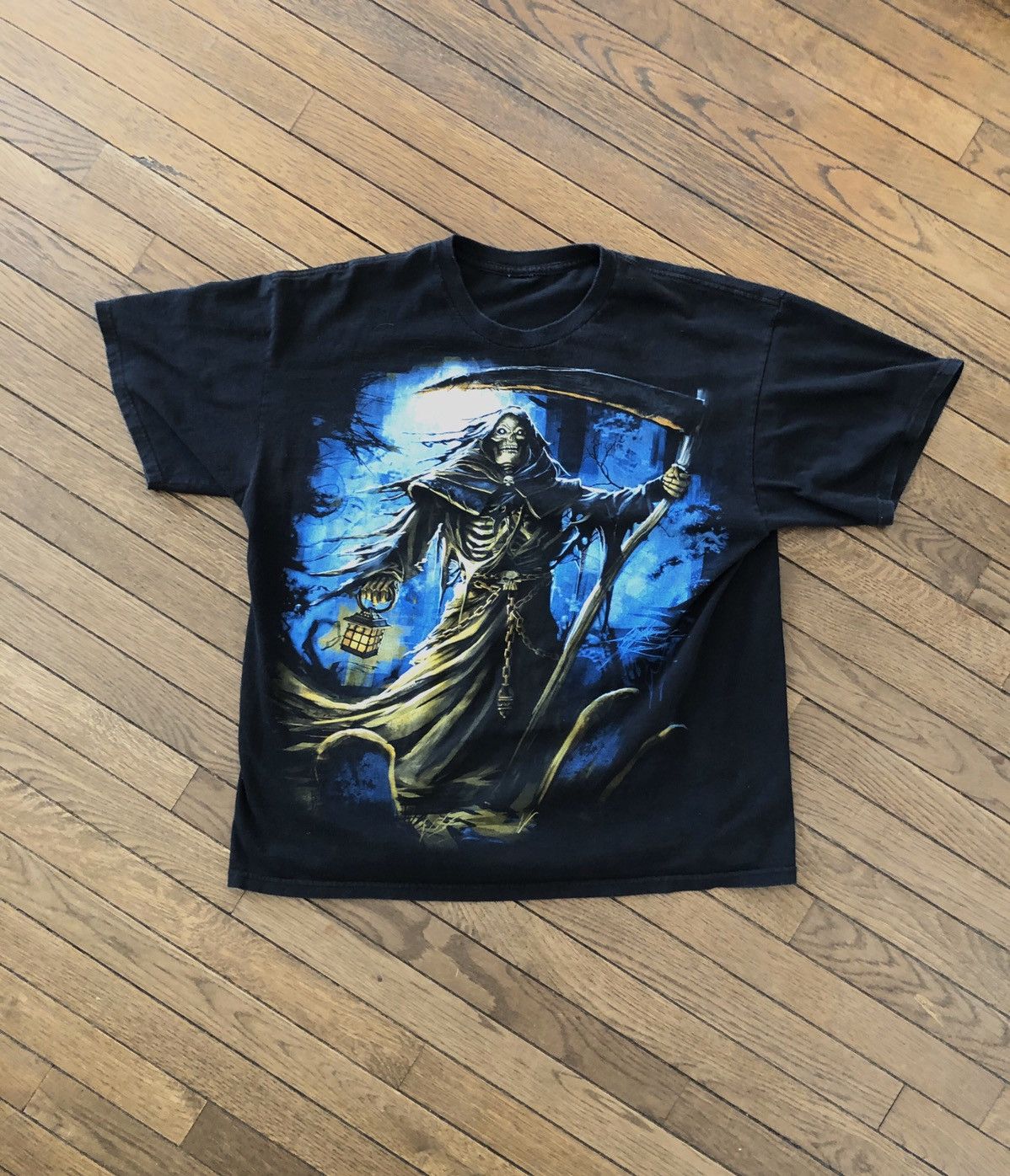 Vintage Vintage Grim Reaper Horror Tee 🥣 Fade Halloween Tracy | Grailed