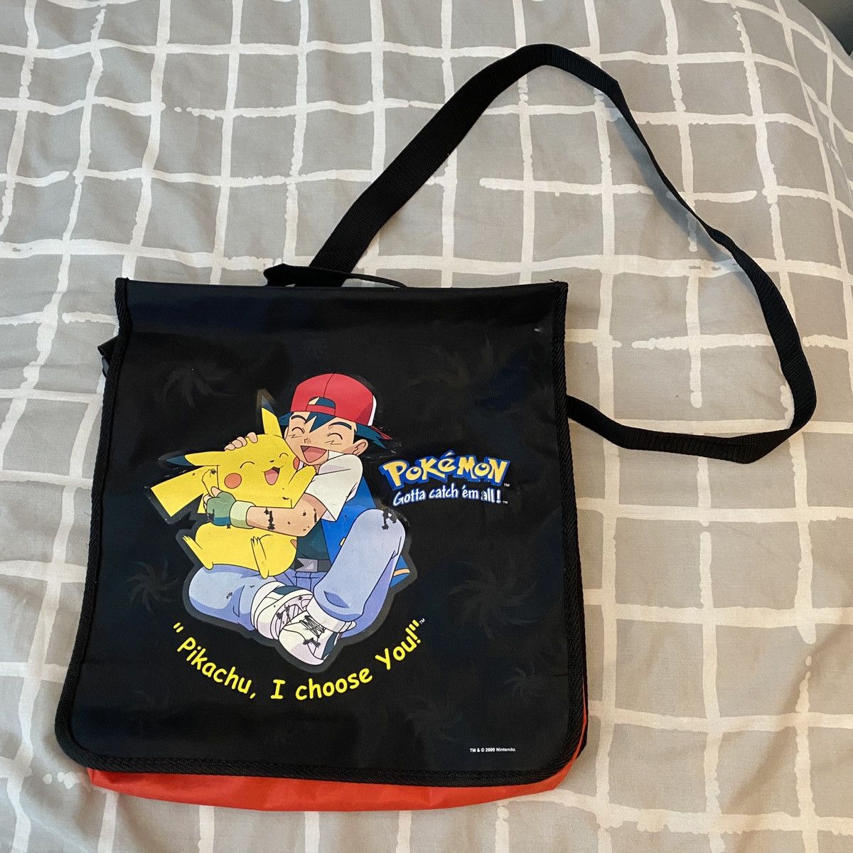 Pokemon Vintage Pokemon Nintendo 2000 black messenger bag | Grailed