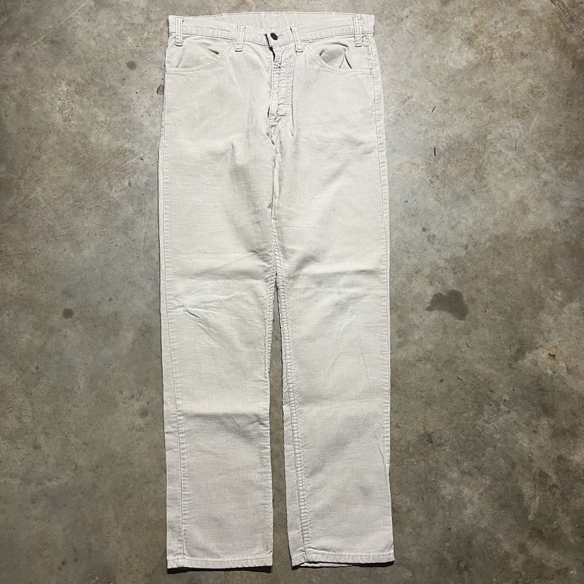 Vintage Vintage 70s Levi's 519 Cream Talon Corduroy Pants 32x32 | Grailed
