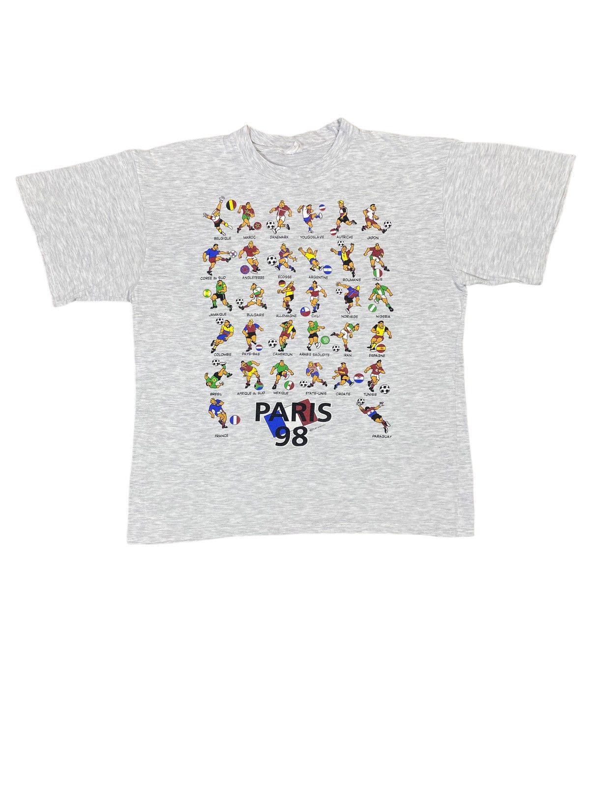 Vintage Vintage 90s FIFA World Cup France Cartoon characters tshirt | Grailed