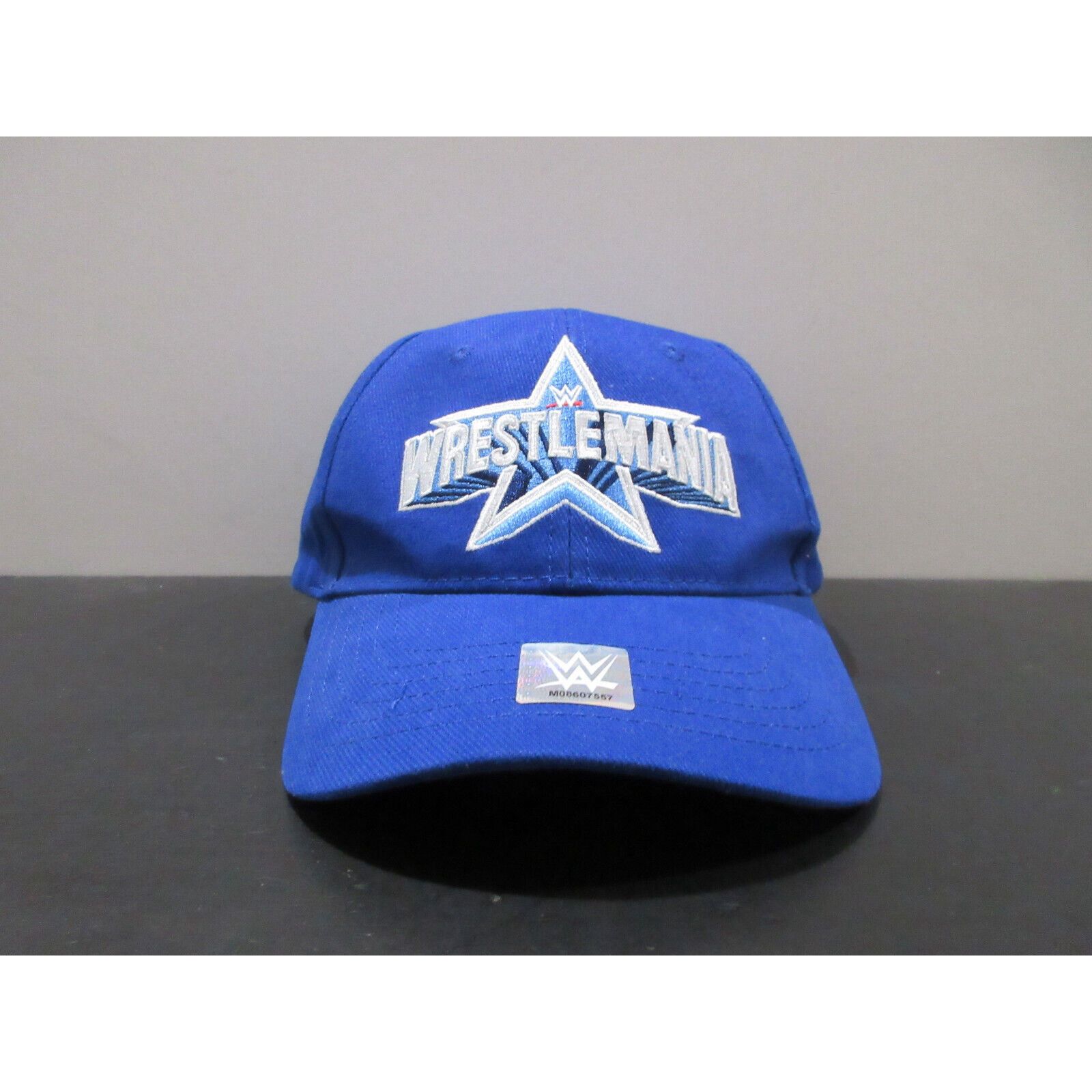 Vintage WWE Hat Cap Strap Back Blue White WrestleMania Wrestling WWF ...