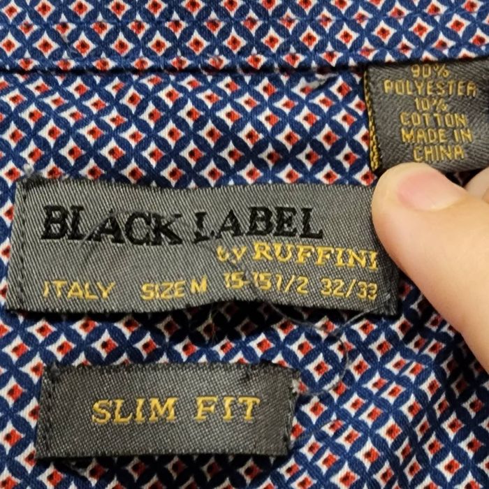 Black Label 3 Black Label by Ruffini Slim Fit Dress Shirts size M | Grailed