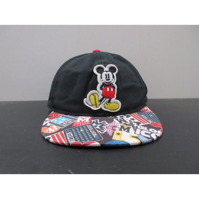 Disney Disney Hat Cap Snap Back Black Red Mickey Mouse Walt Disney ...