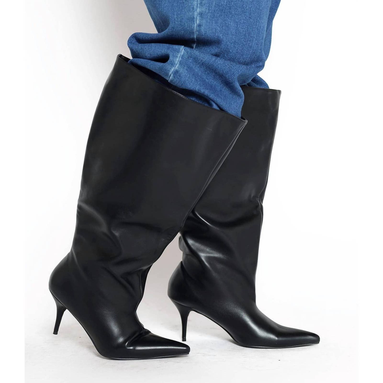 Designer AZELIA WANG Brighten Bucket Boots In Black | Grailed