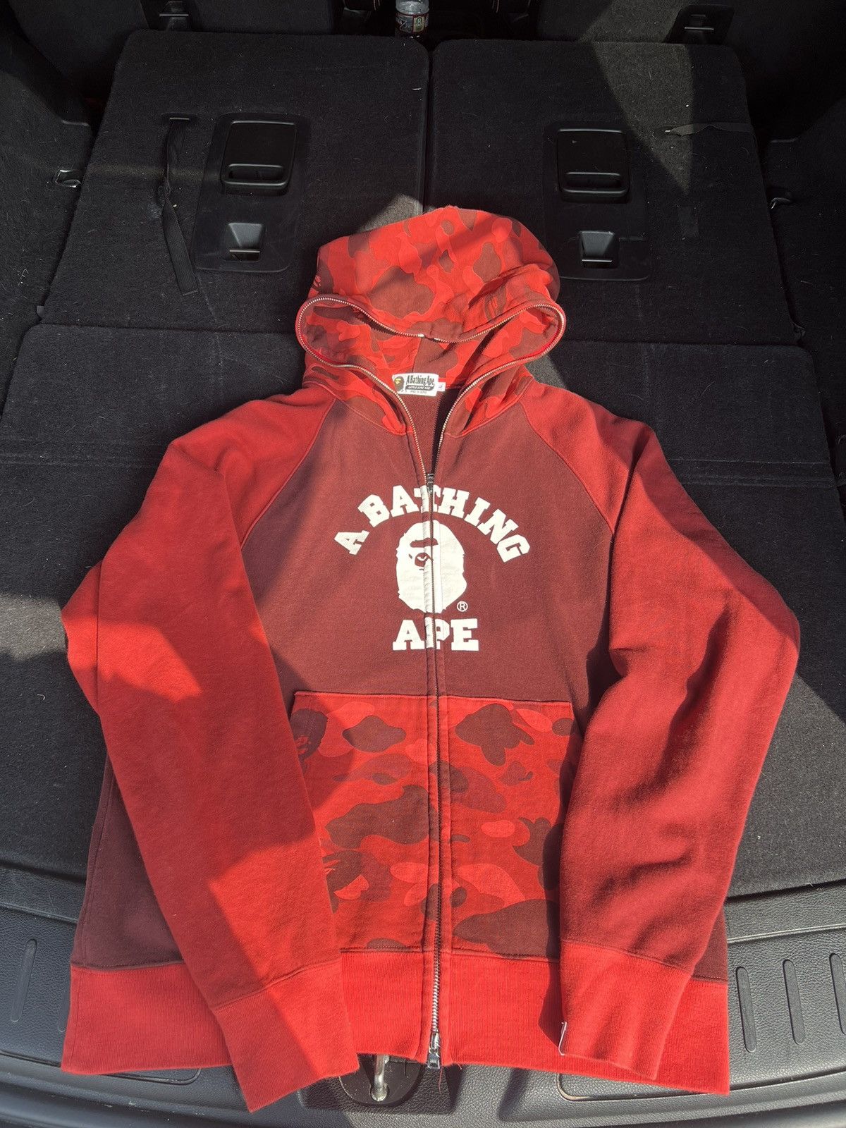 Bape BAPE RED CAMO RELAXED FIT FULL ZIP JACKET | Grailed
