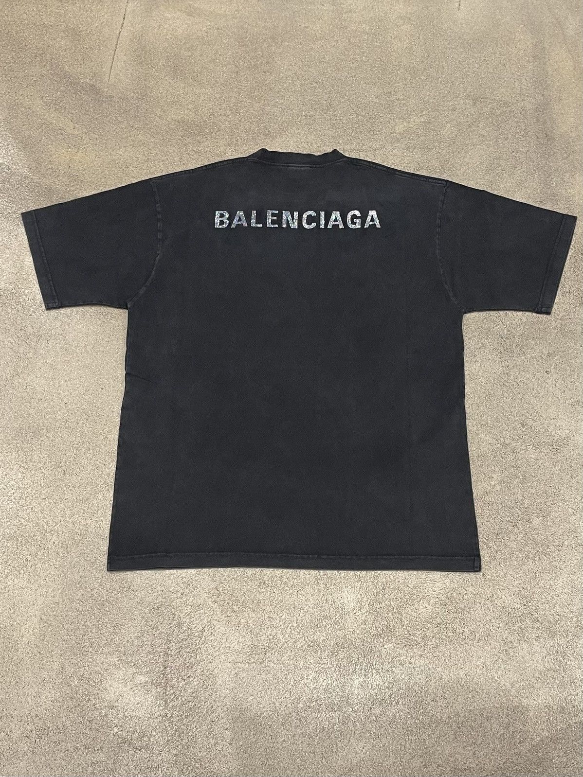 Balenciaga Balenciaga Strass Logo T-shirt | Grailed