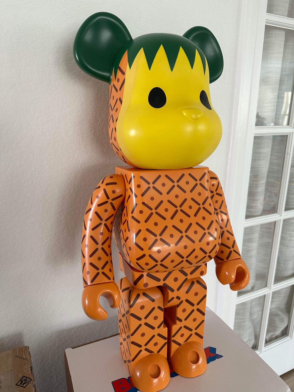 Medicom Bearbrick Bearbrick clot Pineapple 1000% OG version | Grailed