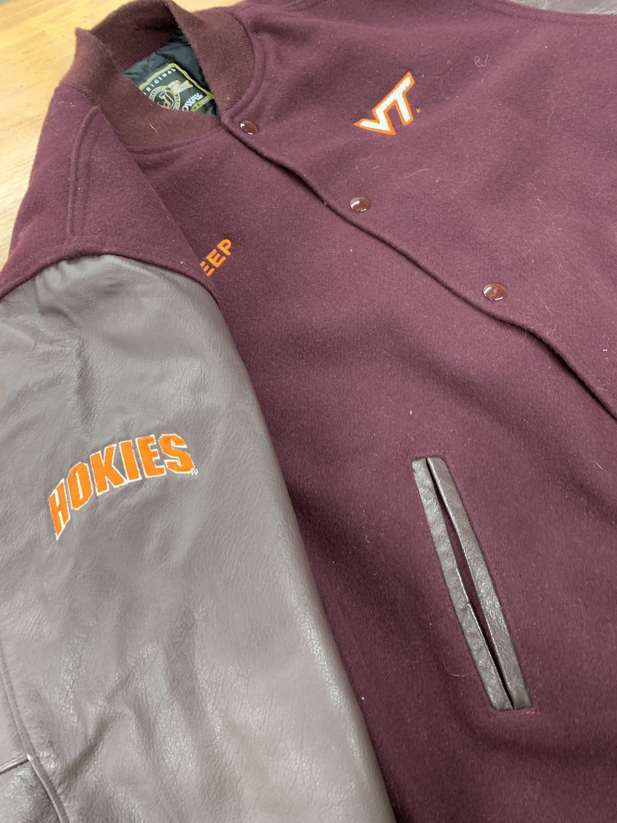 Varsity Jacket × Vintage Vintage 1990s Virginia Tech Hokies Varsity ...