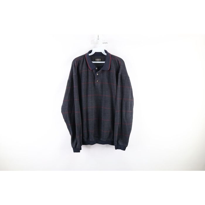 Vintage Vintage 90s Streetwear Checkered Plaid Collared Polo Shirt ...