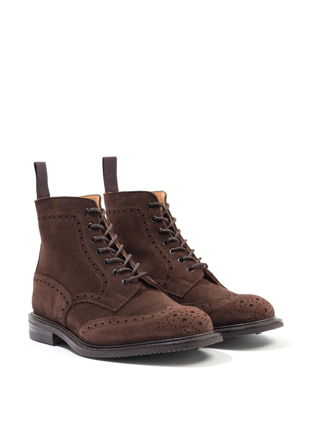 Trickers Tricker's Stow Brogue Boots - Cafe Repello Calf Suede | Grailed