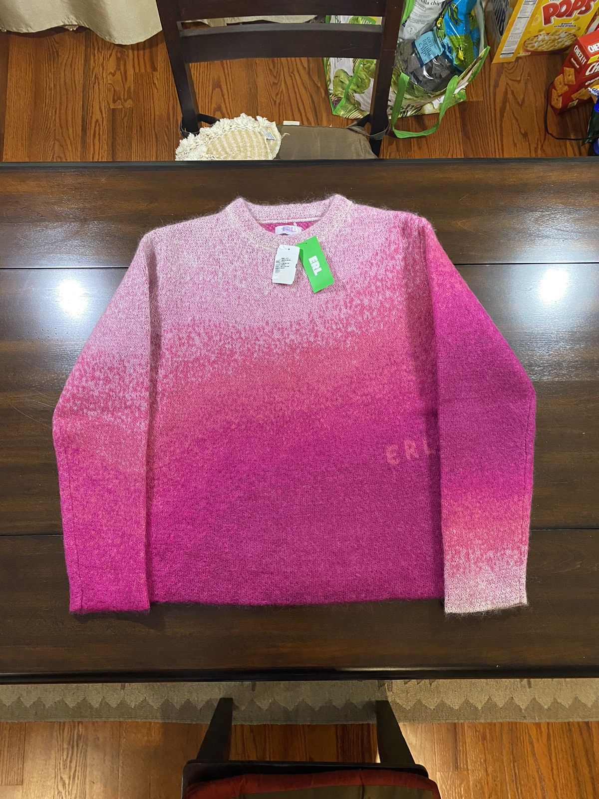 ERL ERL Pink Gradient Knit Mohair Wool Blend Sweater | Grailed