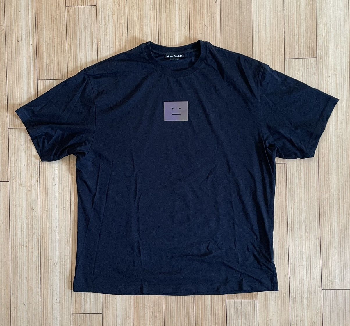 Acne Studios Face Logo Holographic Short Sleeve | Grailed